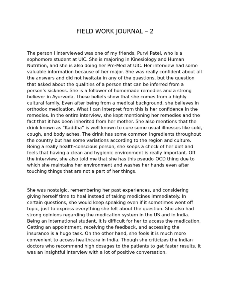 Insights from a Kinesiology Student Interview | PDF