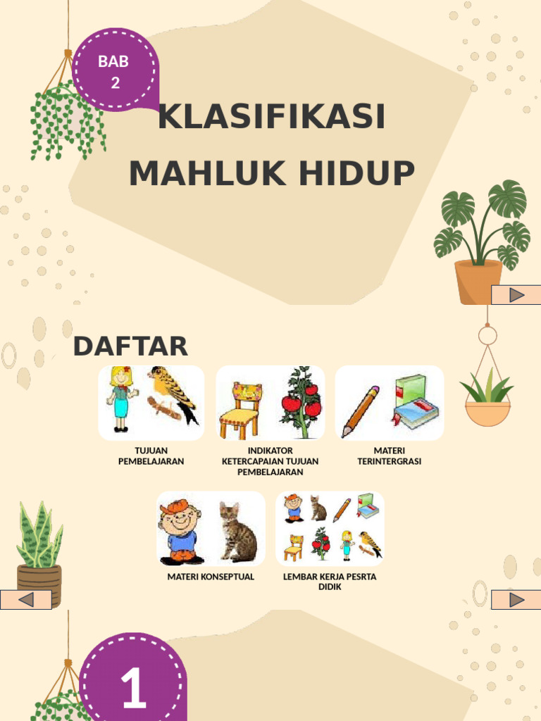 Klasifikasi Makhluk Hidup dan Ciri-Cirinya | PDF