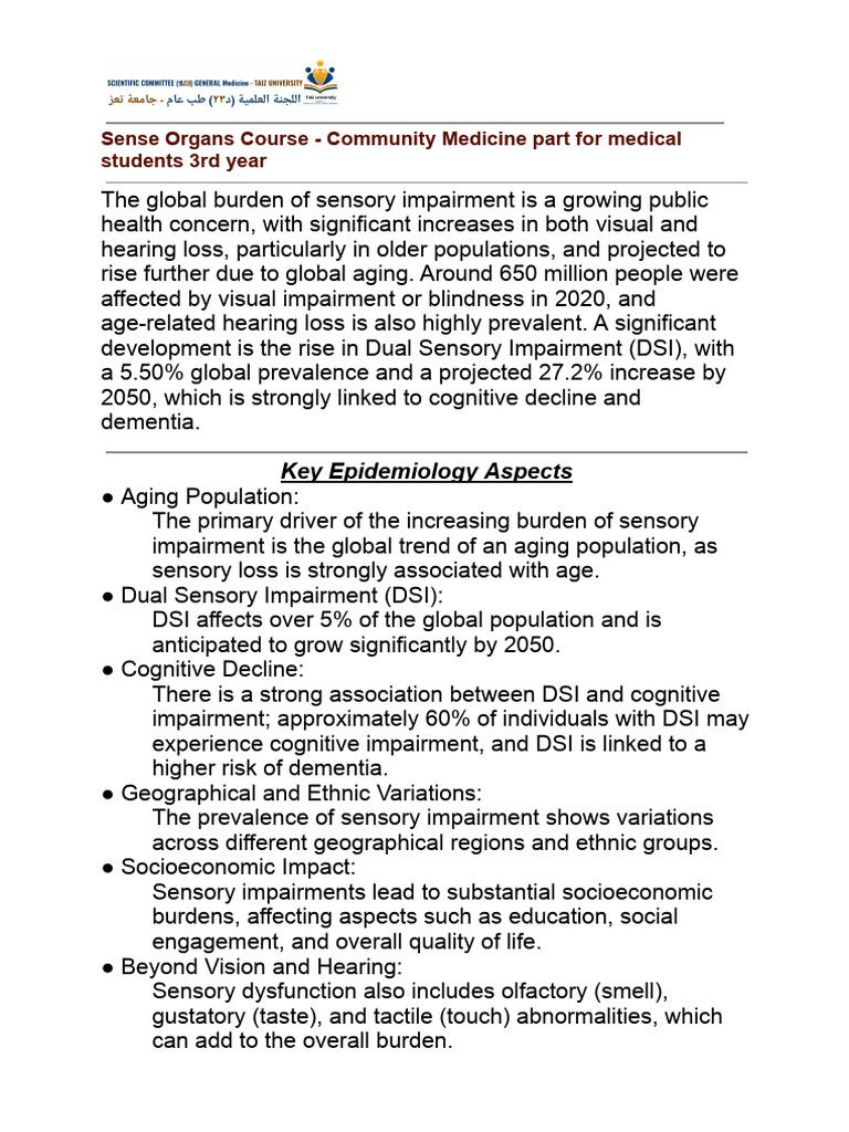 SS Course Community Medicine Part For Medical Student1 | PDF | Dementia ...