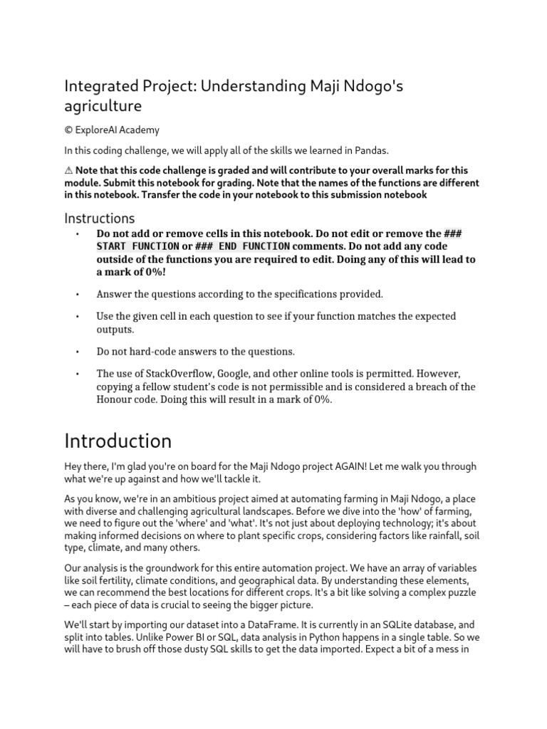 Code Challenge Integrated Project P1 Student Version | PDF ...