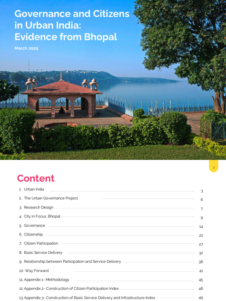 Governance and Citizens in Urban India Evidence From Bhopal | PDF ...