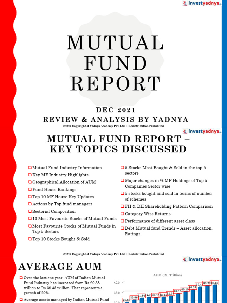 Mutual Fund Monthly Report | PDF | Exchange Traded Fund | Fund Of Funds