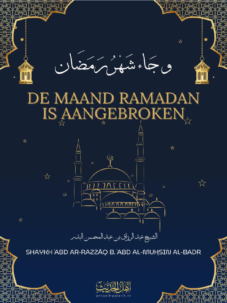 De Maand Ramadan Is Aangebroken | PDF