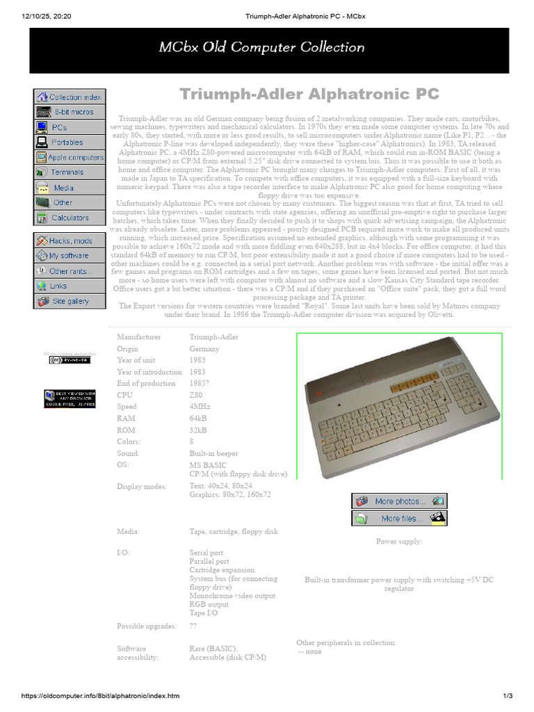 Alphatronic PC Firmware Info | PDF | Personal Computers | Computing
