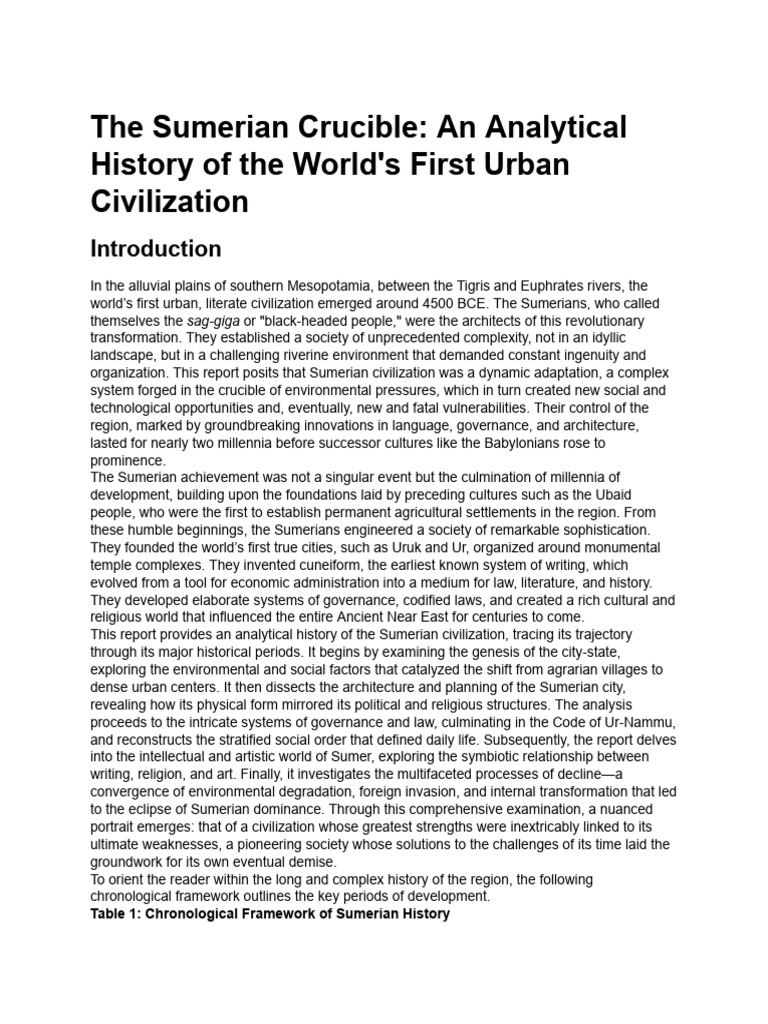 Sumerian Civilization - Rise and Fall | PDF | Sumer