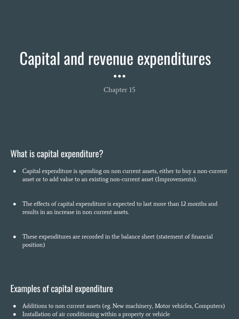 20 Revenue Expenditure Examples | PDF | Expense | Revenue