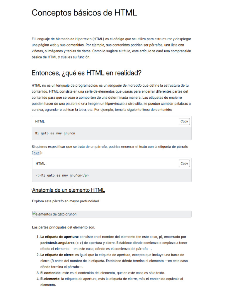 Fundamentos Basicos de HTML | PDF