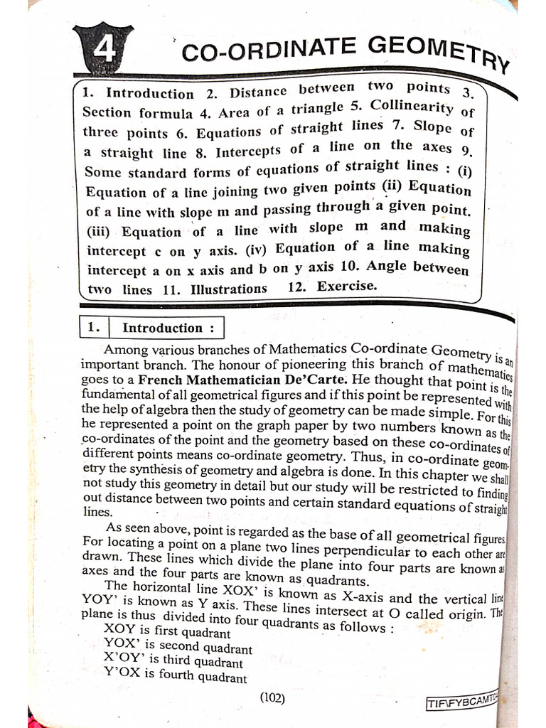 Coordinate Geomatry | PDF