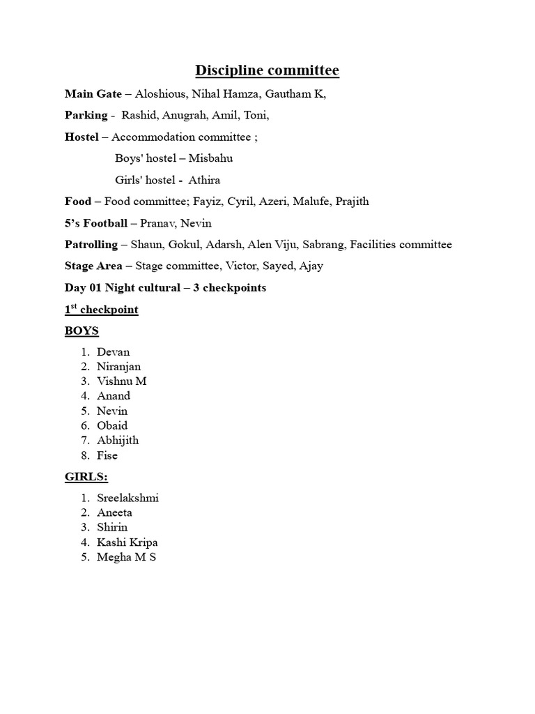 Discipline Committee | PDF
