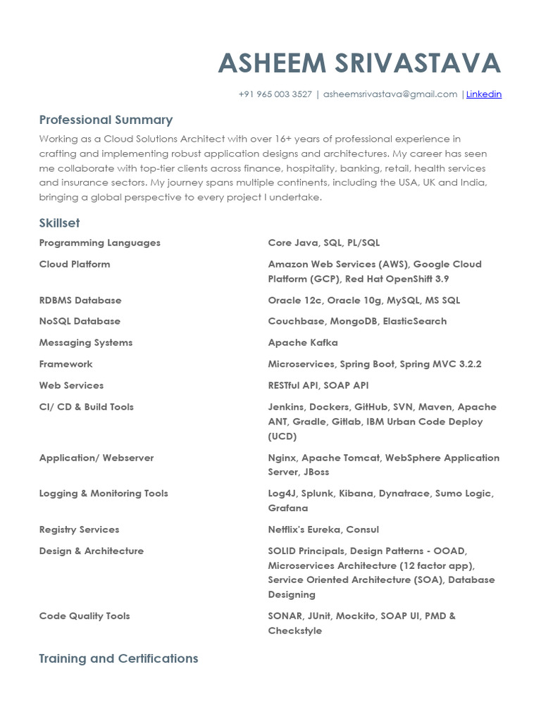 Asheem Srivastava | PDF | Databases | Cloud Computing