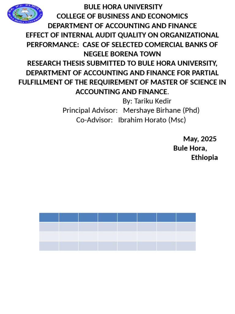 Bule Hora University | PDF