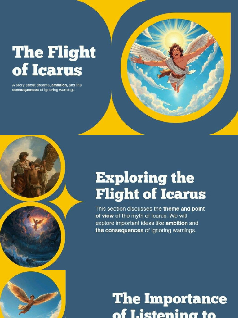 Literature The Flight of Icarus Grade 7 | PDF