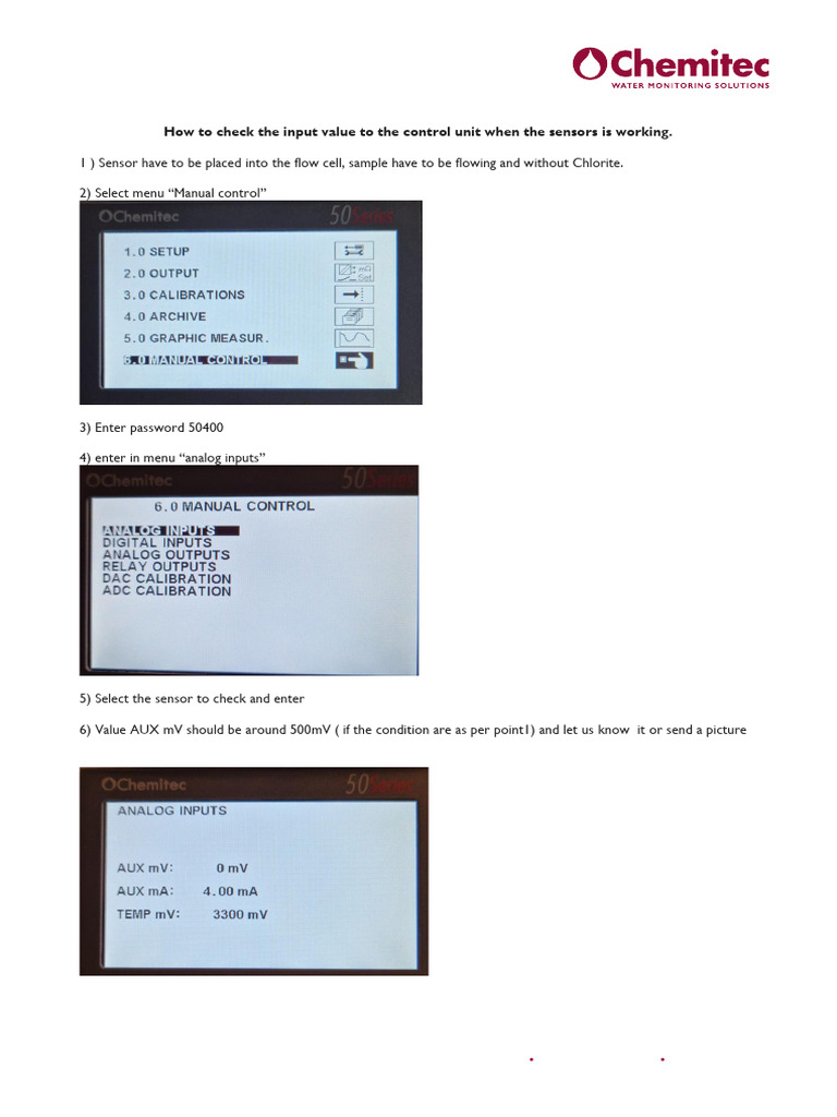 50 Series Analog Input Check - 240624 - 130113 | PDF
