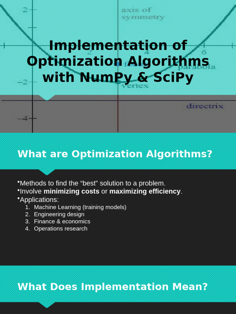 Implementation of Optimization Algorithms With NumPy & SciPy | PDF | Mathematical Optimization ...