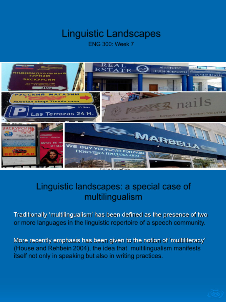 ENG 300 Linguistic Landscapes (PTT) | PDF | Latin Script | Linguistics
