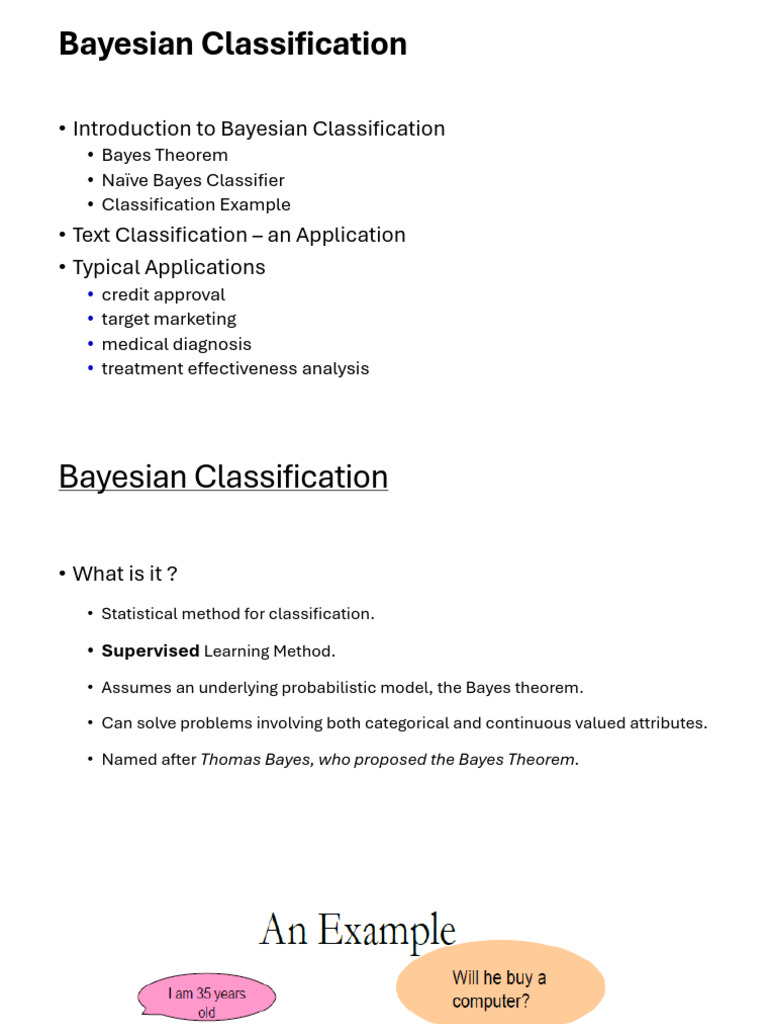 Bayesian Classification-Part 1 | PDF | Bayesian Inference | Statistical Classification