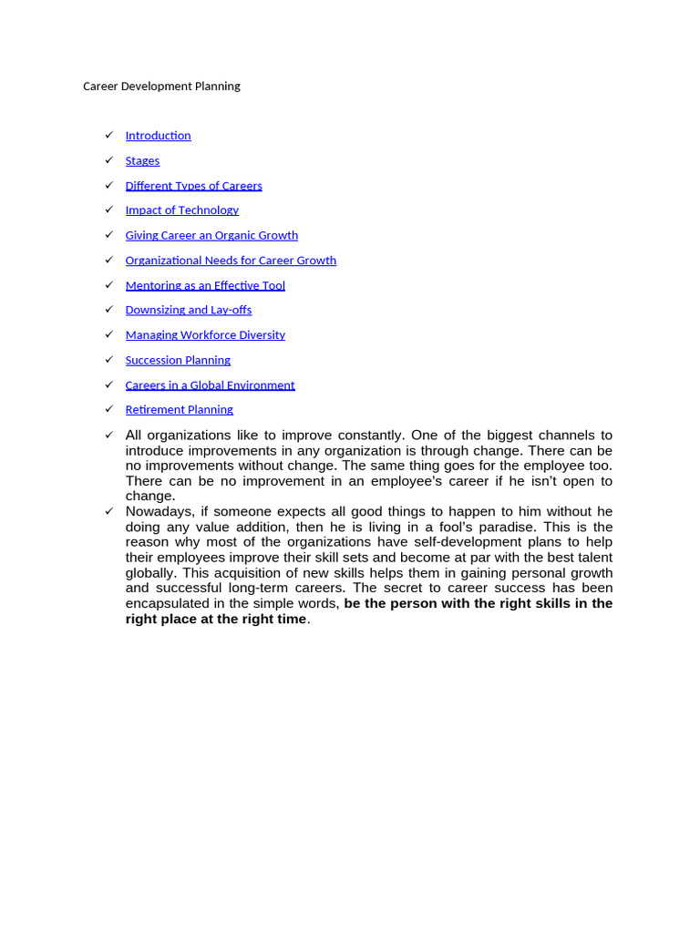 Lesson 2 Basic Concept of Career Development | PDF | Mentorship | Layoff