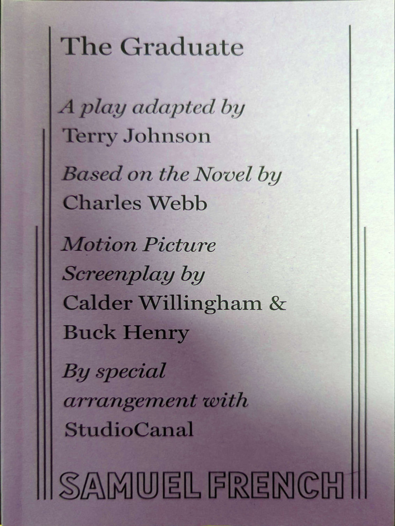 The Graduate Script | PDF