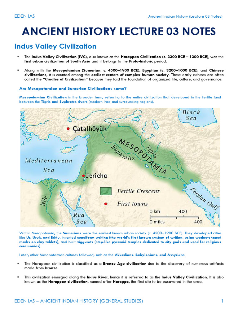 Lecture 3 Ancient History | PDF | Mesopotamia | Sumer