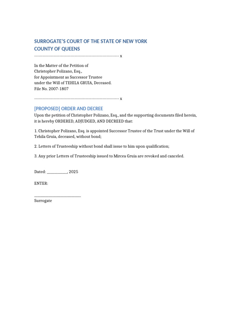 Proposed Order | PDF