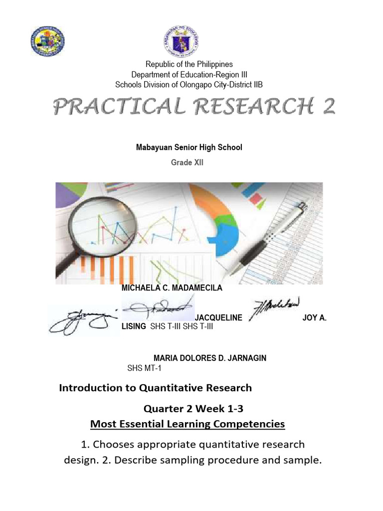 PR2 Q2Module1 ForStudents-1 | PDF | Sampling (Statistics) | Survey Methodology