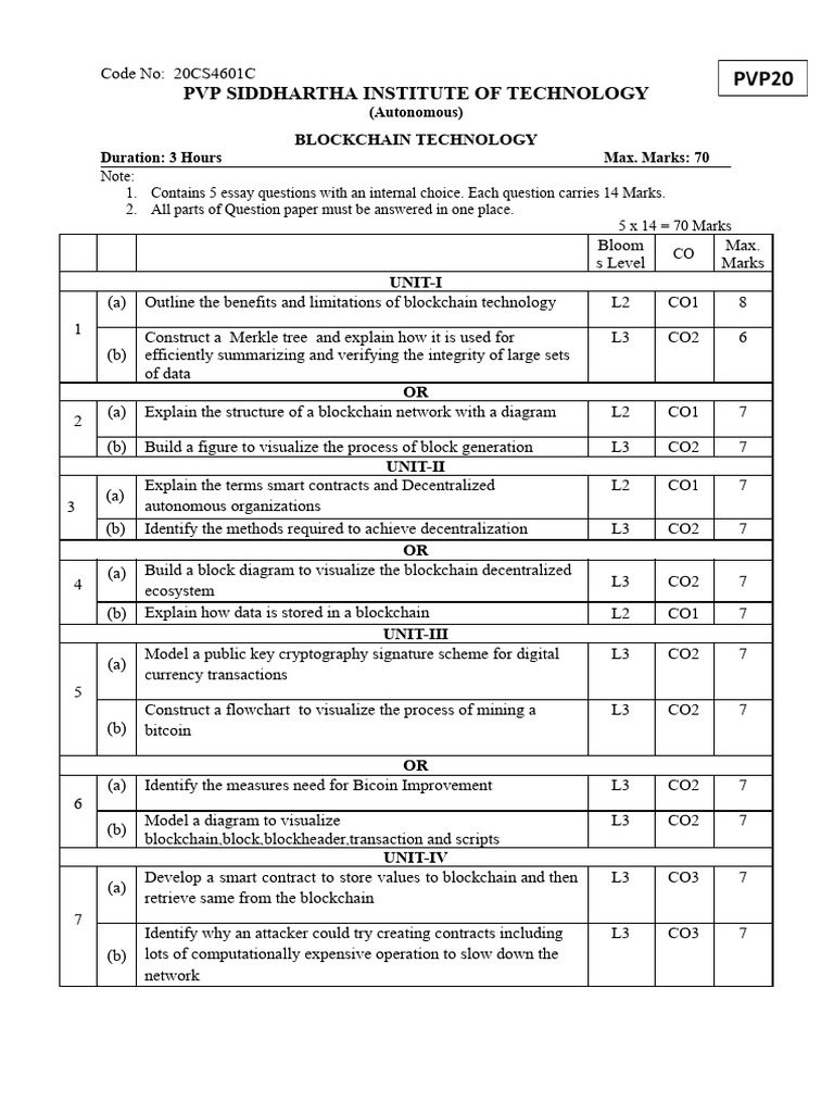 Blockchain Model Paper PVP20 | PDF | Bitcoin | Computing