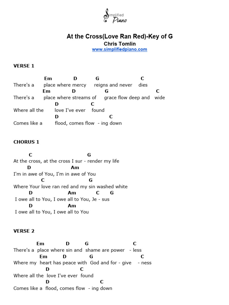 At the Cross - Chris Tomlin Lyrics | PDF