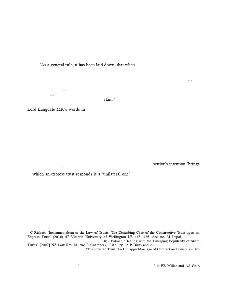 Mitchell - Creation of Express Trusts 9 8 17 | PDF | English Trust Law ...