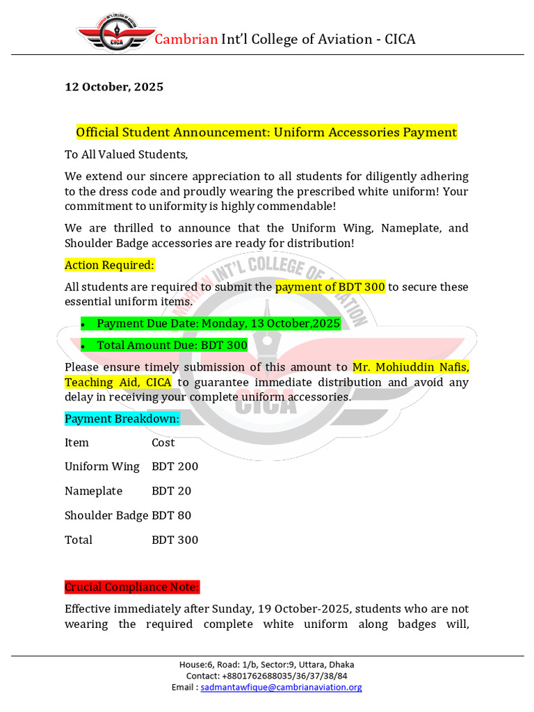 Uniform Notice 880 | PDF