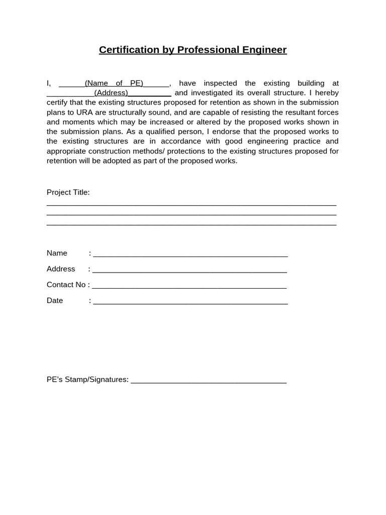 Structural Engineer Certification | PDF