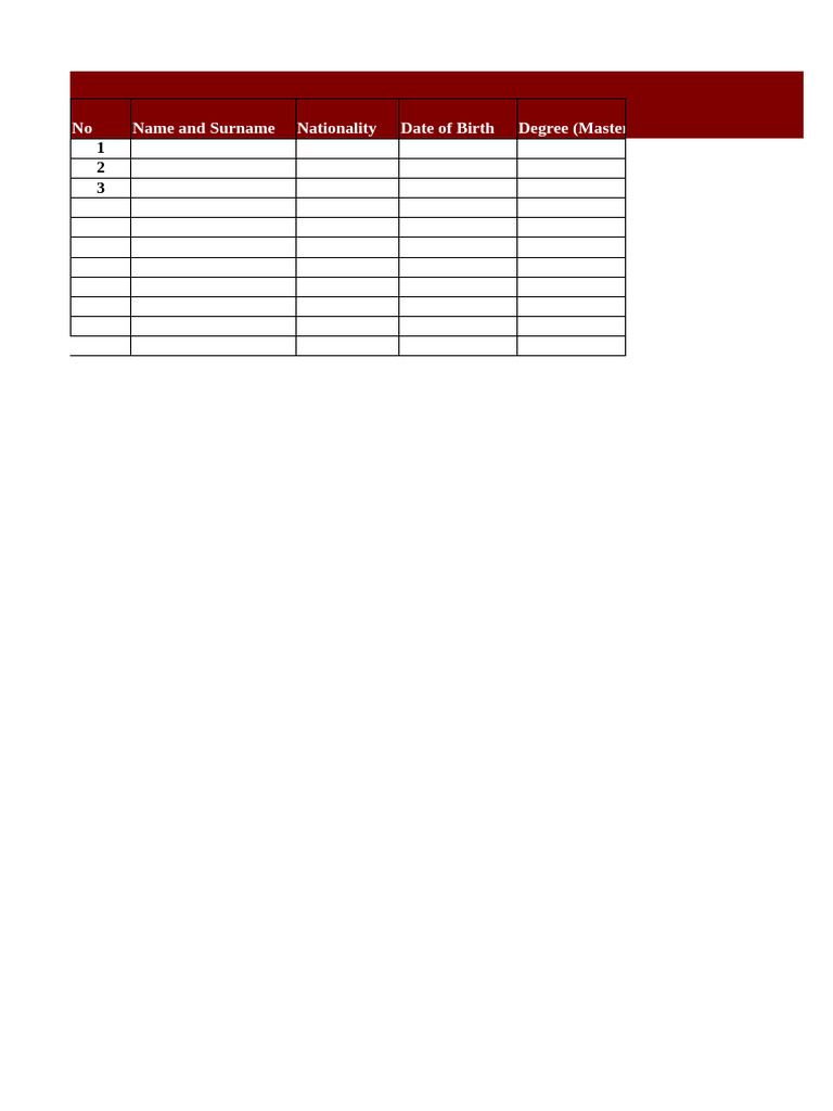 English Form | PDF