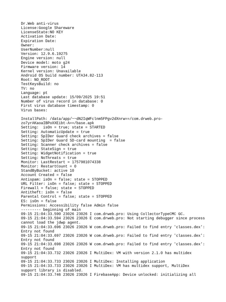 DrWeb Crash | PDF | Software | Computing