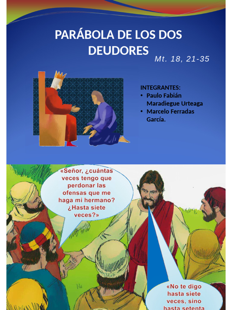 Parábola de Los Dos Deudores Paulo Fabián y Marcelo | PDF
