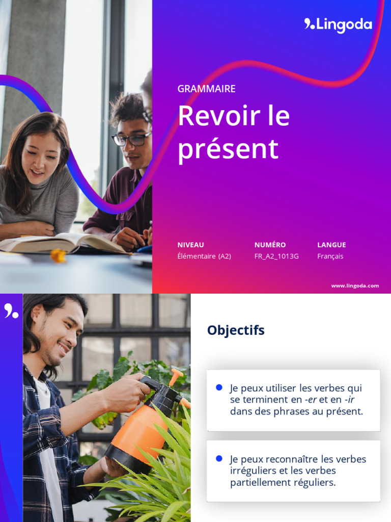 Apprendre le français avec Lingoda | PDF | Verbe | Nombre grammatical