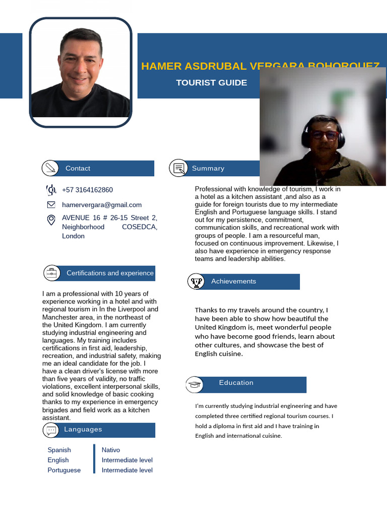 TASK 2 - This Is My Life - Currículum Vitae CV - Hamer Vergara | PDF