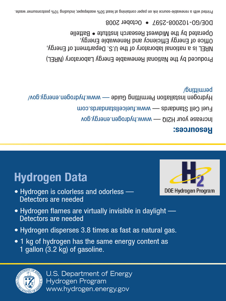 Hydrogen Properties and Comparison Guide | PDF | Hydrogen | Natural Gas