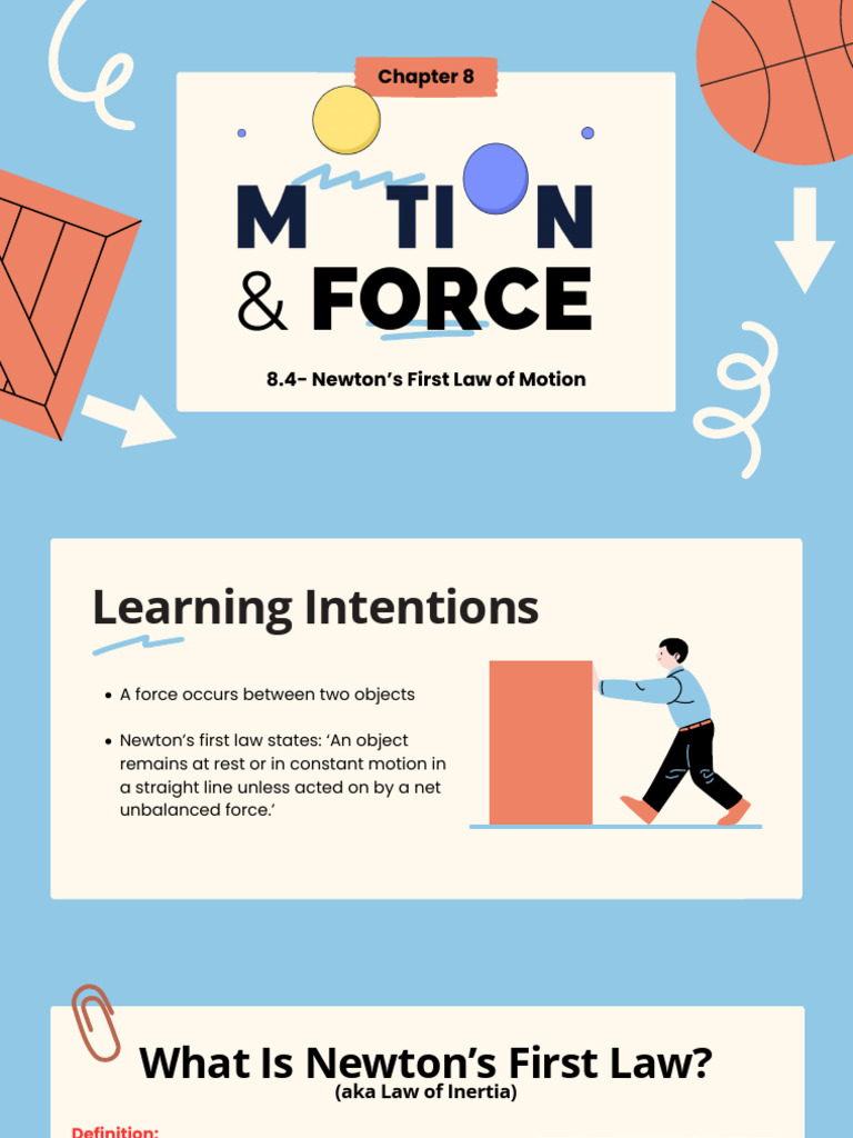 8.5 First Law of Motion | PDF | Force | Inertia