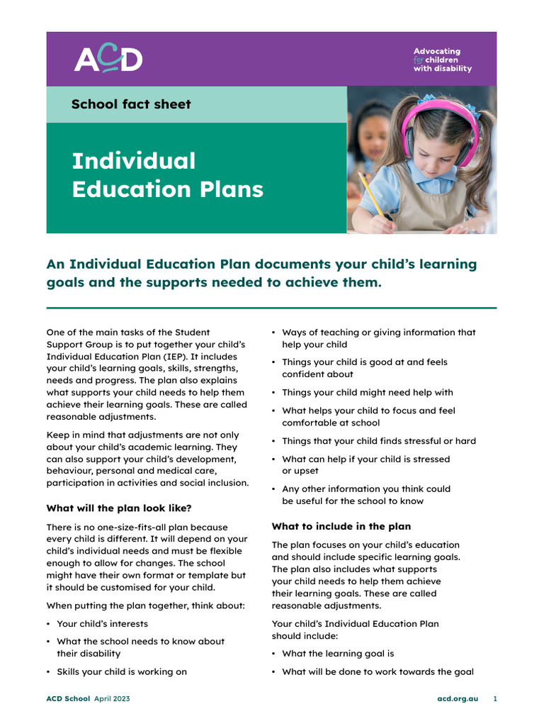 Individual Education Plans | PDF | Cognition | Learning