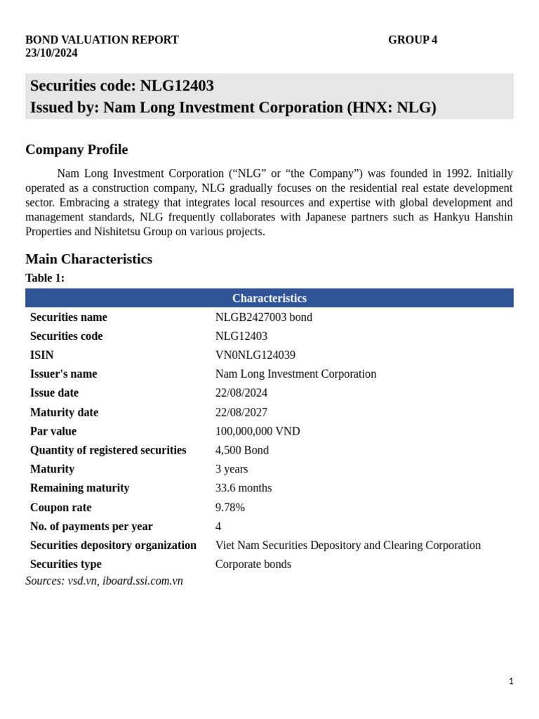 Report On Bond Valuation - Official | PDF | Bonds (Finance) | Interest