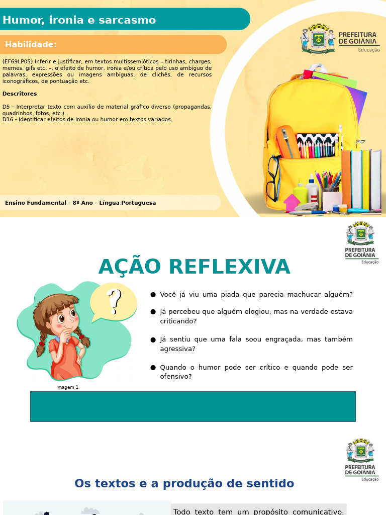 Slides 9 - Humor, ironia e sarcasmo | PDF | Ironia | Imagem