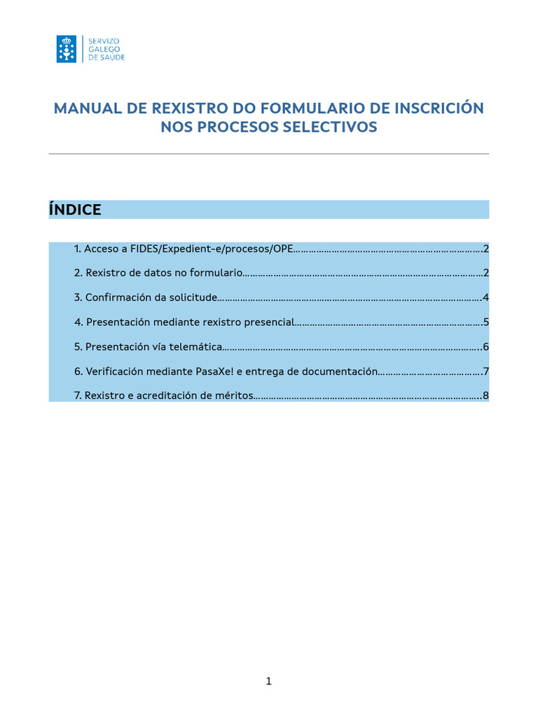 6-Manual Rexistro Formulario Inscrición Ope GAL | PDF