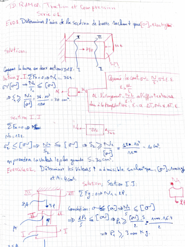 RDM Traction Et Compression | PDF