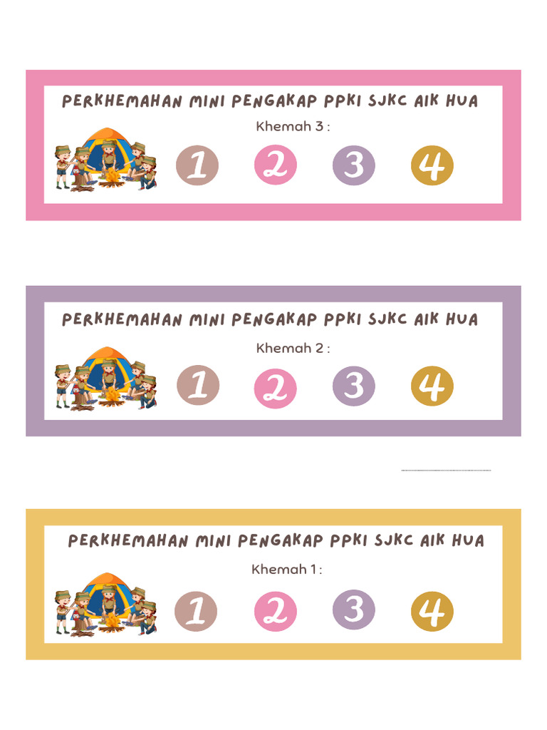Perkhemahan Pengakap Explorace Card | PDF
