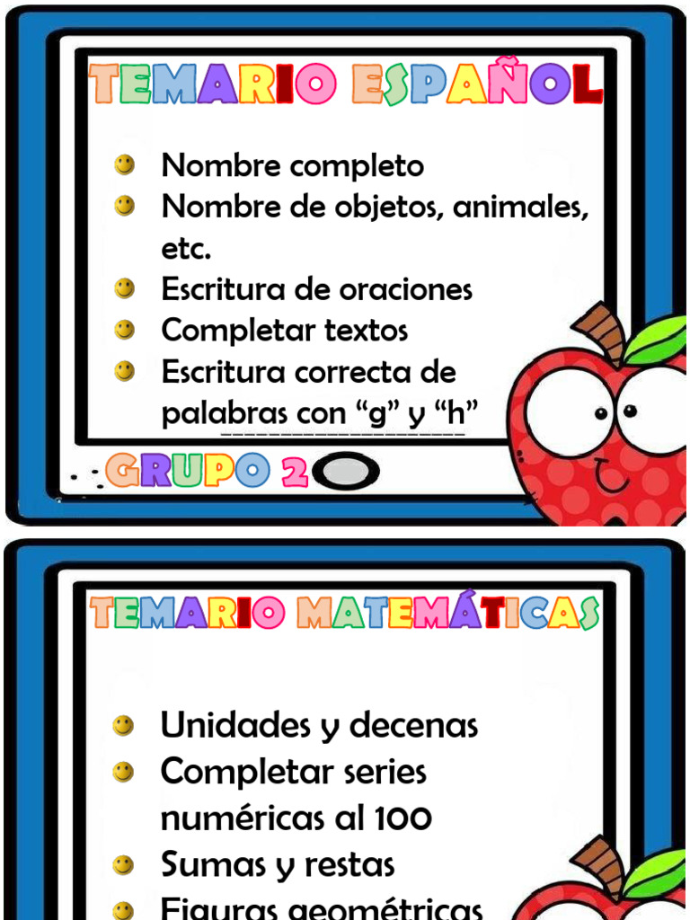 Temarios Grupo 2 | PDF