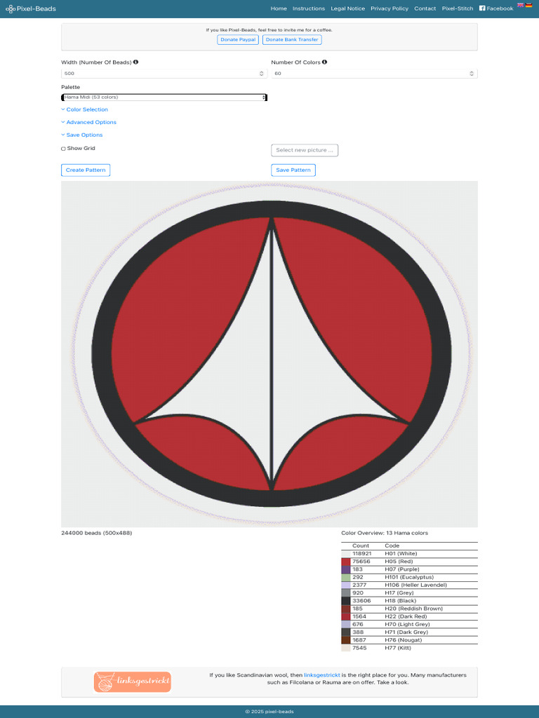 Pixel-Beads - Convert Pictures Into Fuse Bead Patterns For Free | PDF