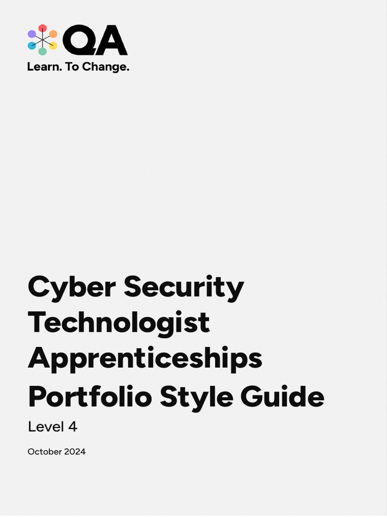 Cyber Security Apprenticeship Portfolio Guide | PDF | Typefaces ...