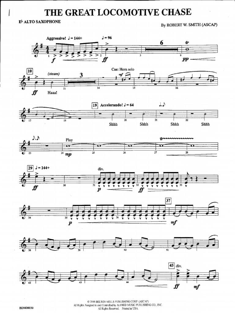 Great Locomotive Chase - Alto Sax | PDF