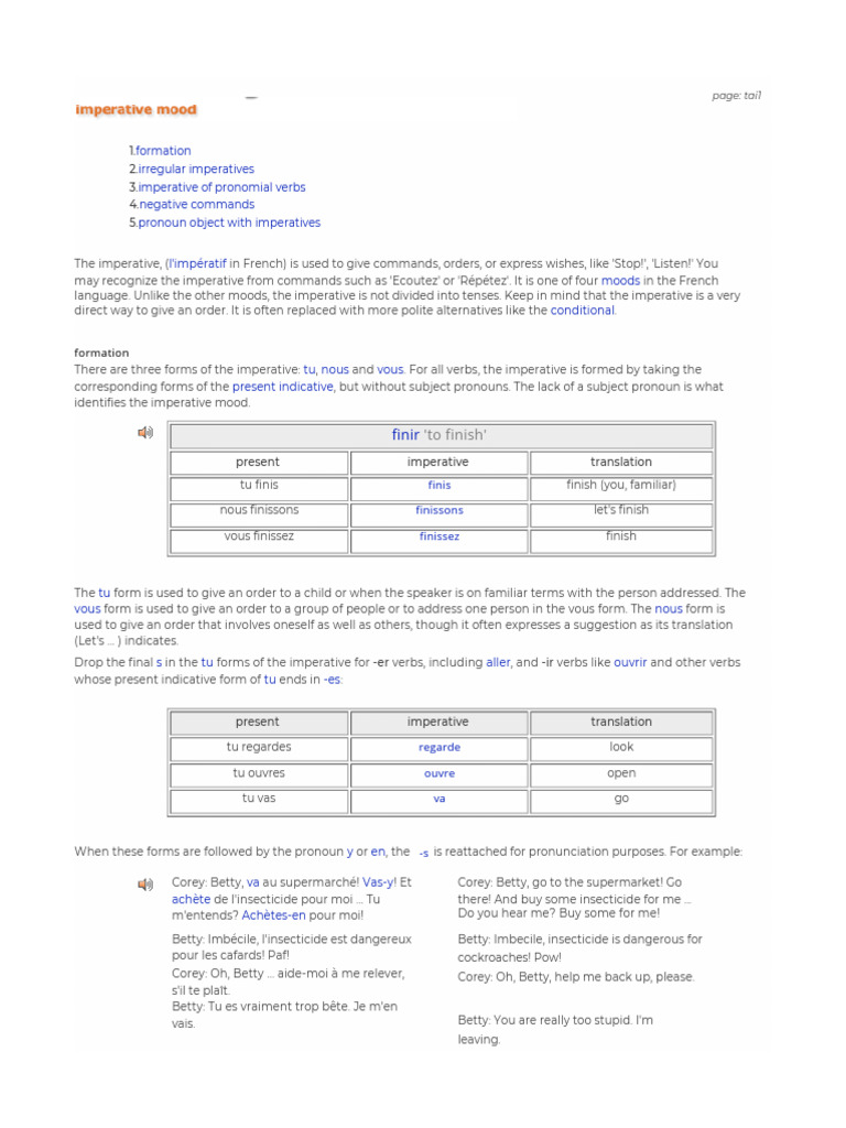 2025-09-27 06 - 33 - 40 - 1 Imperative PDF | PDF | Grammar | Grammatical Conjugation