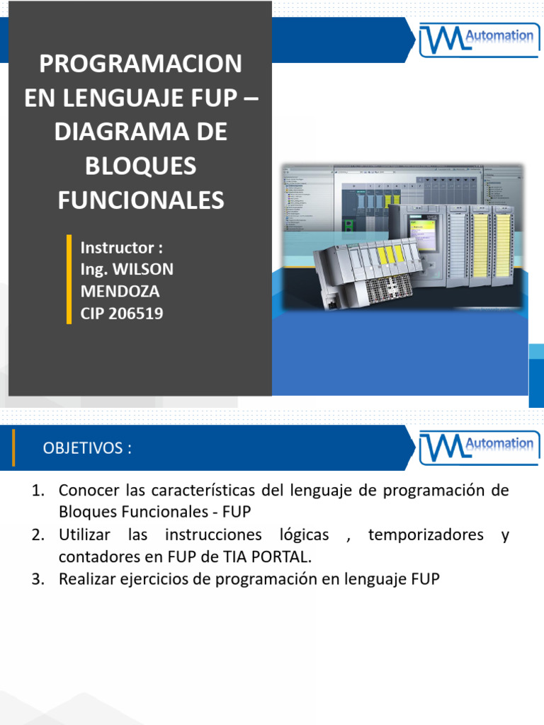 Programación en FUP: Diagrama de Bloques | PDF | Puerta lógica ...