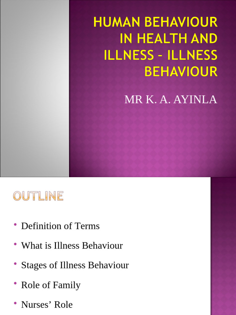 NSC 305 Illness Behaviour | PDF | Pain | Behavior